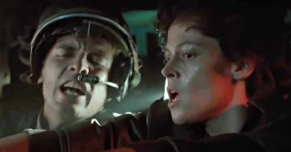 Hicks Stands Ready for Battle in "Aliens"